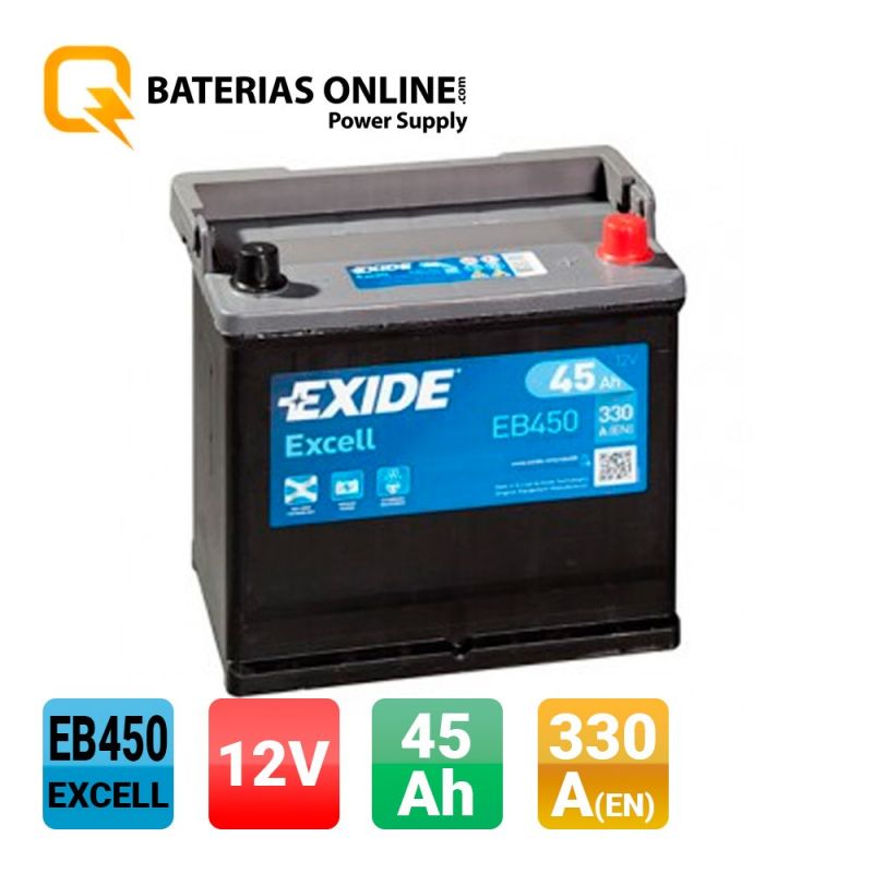 Batteria Exide Excell EB450 Exide Da 40Ah a 60Ah