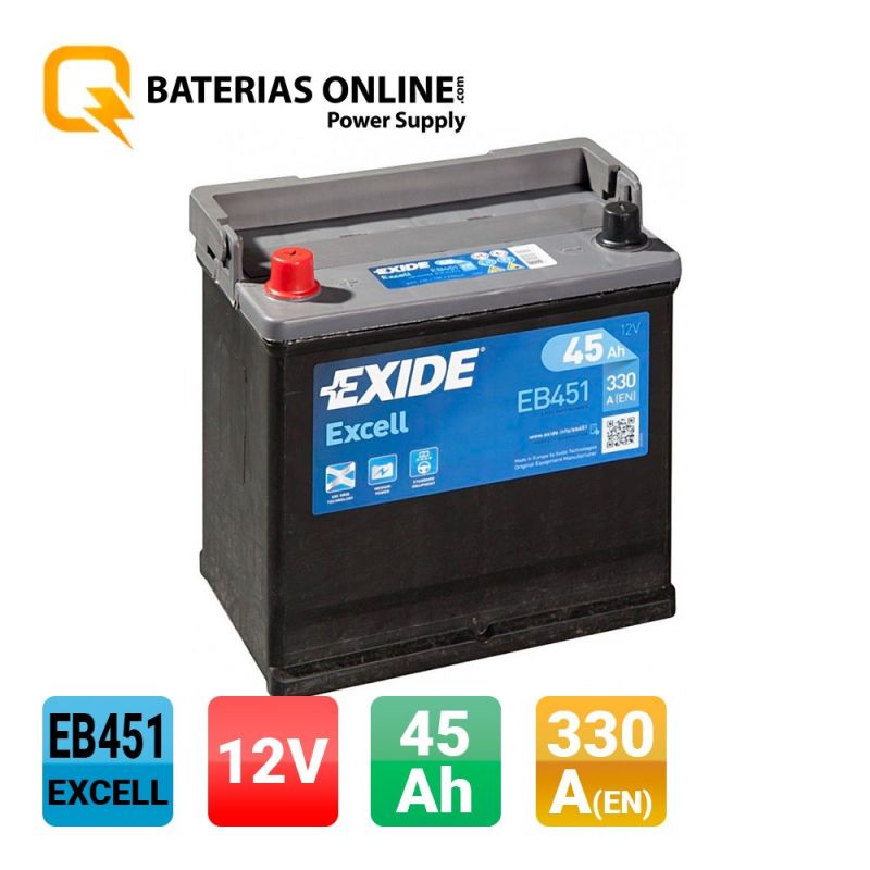 Batteria Exide Excell EB451 Exide Da 40Ah a 60Ah