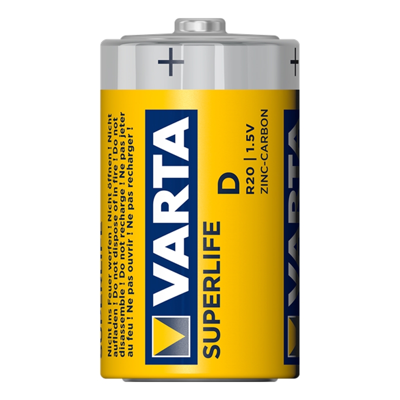 Pilas VARTA SuperLife D R20 Blíster 2