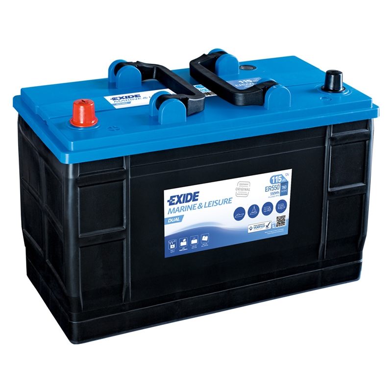 Batteria Exide ER550 Dual 115Ah
