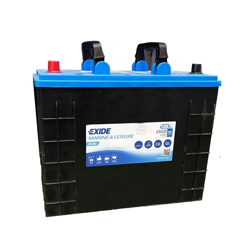 Batería Exide Dual ER600 120Ah Solar, Caravana, Barcos